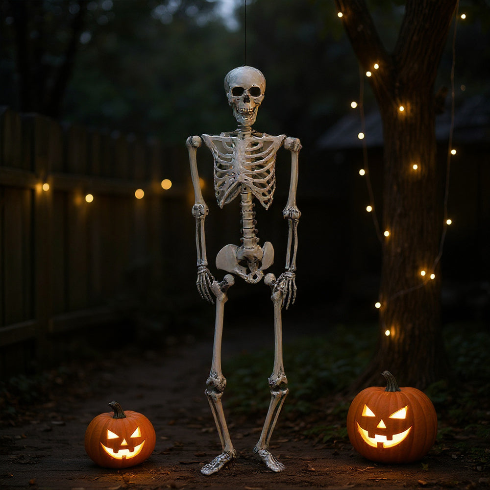 Halloween Realistic Full Body Skeleton Prop Decoration Posable Joints ...